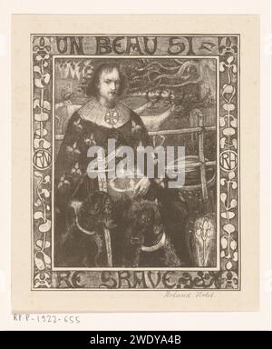 Knight with two dogs, Richard Nicolaüs Roland Holst, 1893 print De ...