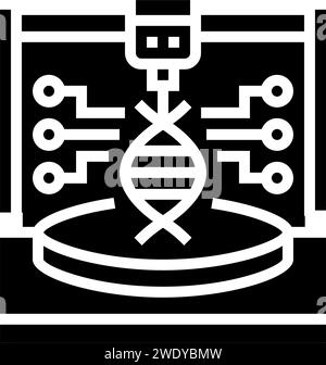 molecular biology cryptogenetics glyph icon vector illustration Stock ...