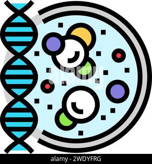 dna helix cryptogenetics color icon vector illustration Stock Vector ...