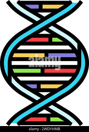 molecular biology cryptogenetics color icon vector illustration Stock ...