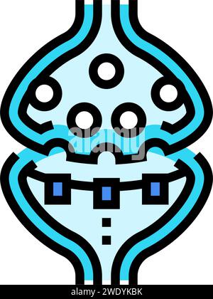 vector illustration nerve impulse transmission along neuron vector illustration of nerve impulse ...