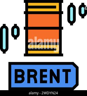 brent crudeoil industry color icon vector illustration Stock Vector ...