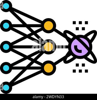 algorithm quantum technology icon color illustration Stock Vector Image ...