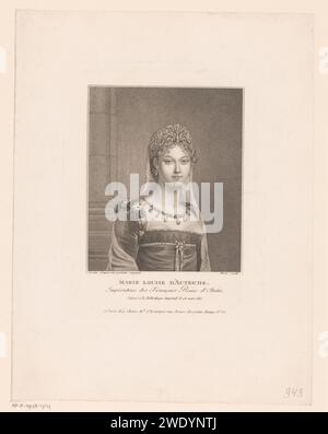 Portrait of Marie Louise van Austria, Ferdinand Hofbauer, 1829 - c. 1840 print Hildburghausen ...
