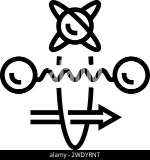 gate quantum technology line icon vector. gate quantum technology sign ...