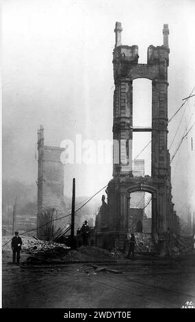 Aftermath of Seattle fire of June 6, 1889 Stock Photo - Alamy