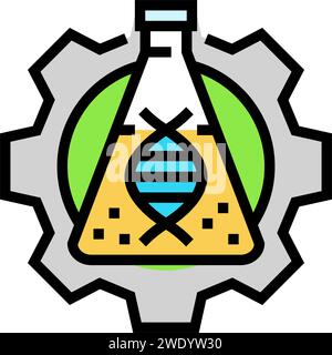 biotechnology lab cryptogenetics line icon vector illustration Stock ...