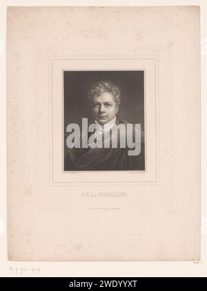 Portrait van Friedrich von Schelling, August Weger, 1840 - 1892 print ...