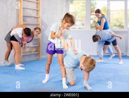 practice grabbing their opponent's arms Stock Photo - Alamy