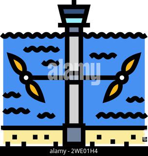 current generator tidal power color icon vector. current generator ...