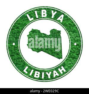 Map of Libya, Postal Passport Stamp, Travel Stamp, Clipping path Stock ...