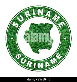 Map of Suriname, Postal Passport Stamp, Travel Stamp, Clipping path ...