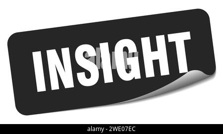 insight sticker. insight rectangular label isolated on white background ...