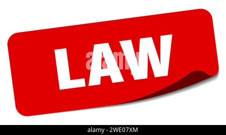 law sticker. law rectangular label isolated on white background Stock ...