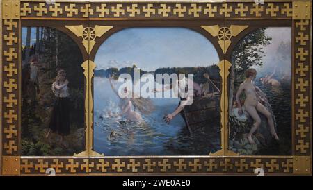 'The Aino Triptych' by Akseli Gallen-Kallela depicts the mythological ...