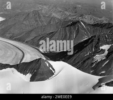 Alaska - Matanuska Glacier through Alaskan Mountains, Aerial Photograph ...