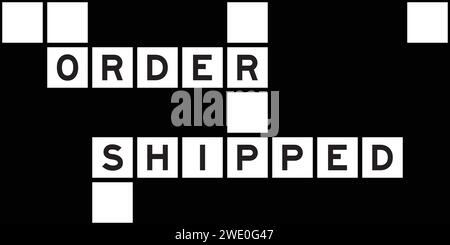 Alphabet letter in word vendor on crossword puzzle background Stock ...
