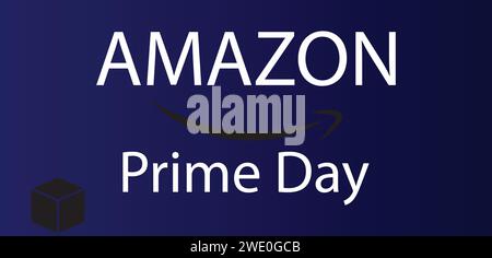 Amazon prime day stylis text illustration design Stock Vector Image ...