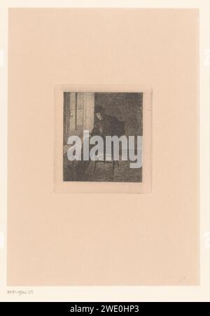 Self -portrait, Rik Wouters, 1892 - 1916 print paper etching portrait ...