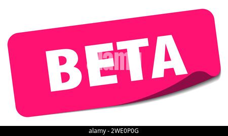 beta sticker. beta rectangular label isolated on white background Stock ...