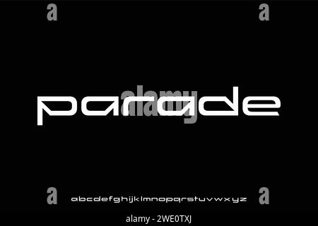 Unique wide sans serif display font vector Stock Vector Image & Art - Alamy