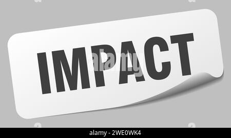 impact sticker. impact rectangular label isolated on white background ...