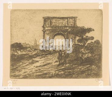 Landscape, Rome, Etienne Bosch, 1873 - 1931, View of the domes of St ...