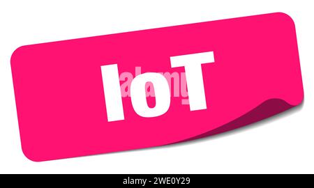 iot sticker. iot rectangular label isolated on white background Stock ...