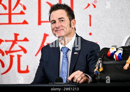 MP Promotions president Sean Gibbons attends a press conference to ...