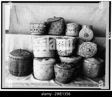 Aleutian baskets and Eskimo baskets Stock Photo - Alamy