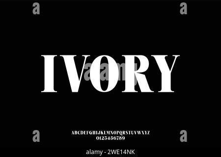 Elegant strong serif alphabet display font vector with alternative ...