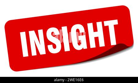 insight sticker. insight rectangular label isolated on white background ...