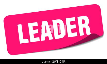 leader sticker. leader rectangular label isolated on white background ...