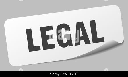 legal sticker. legal rectangular label isolated on white background ...