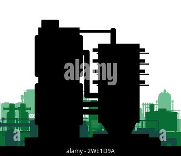 Large tank for storing liquids and gases. Enterprise production. Object ...