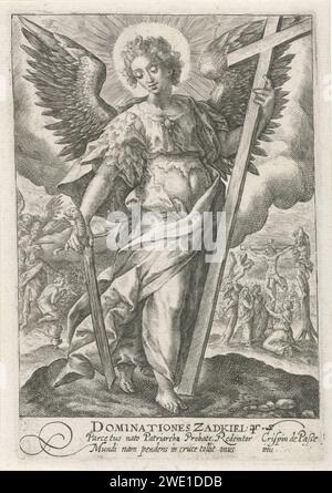 Crucifixion of Christ, Crispijn van de Passe (I), 1574 - 1637 print The cross -death of Christ ...