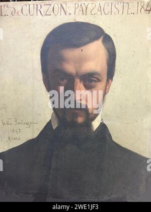 Alfred de Curzon (1820-1895). View of the Bois de Boulogne, from ...