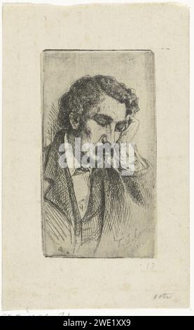 Portrait of the painter Taco Scheltema, print maker: Thomas Simon Cool ...