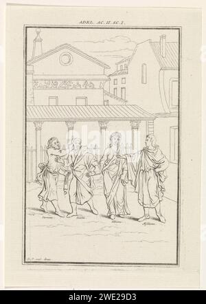 Scene shipped from Komedie Adelphoe van Terence, Bernard Picart ...