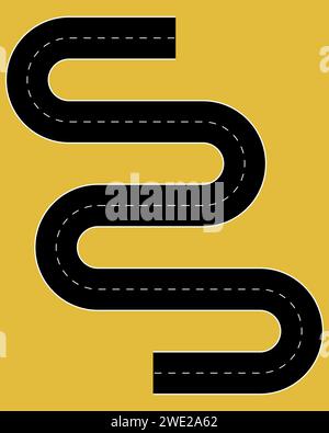Zigzag road. Success concept. Vector illustration graphic design Stock ...