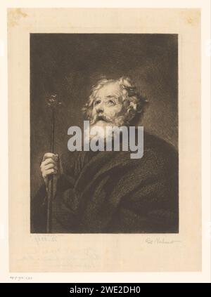 Saint Joseph with Staf, Piet Verhaert, After Peter Paul Rubens, 1888 ...