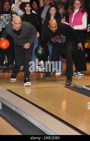 Brandon Victor Dixon with Paul Rudd at Paul Rudd's All-Star Bowling ...