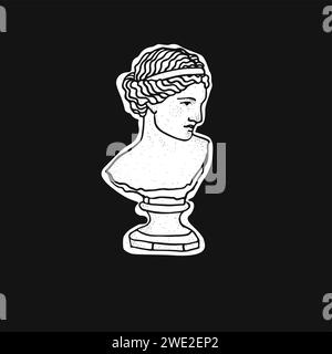 Ancient Greek linocut of a female Roman sculpture of David Stock Vector ...