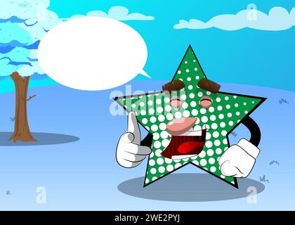 Star pointing at the viewer with his hand. Funny and cute cartoon ...