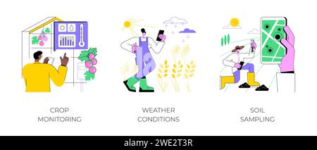 Soil sampling isolated cartoon vector illustrations Stock Vector Image ...