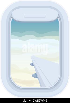 Seating window view icon cartoon vector. Travel sky. Plane jet Stock ...