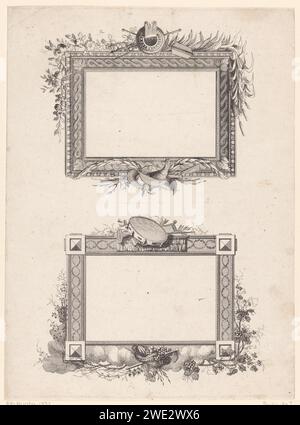 Frame with musical instruments, Johann Thomas Hauer, 1758 - 1820 print ...