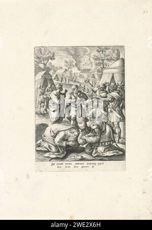 The People of Israel threatens to Stenigen Moses, Aaron, Joshua and ...