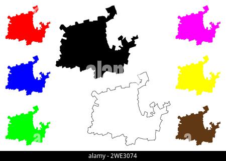 administrative vector map of City of Tshwane Metropolitan Municipality ...