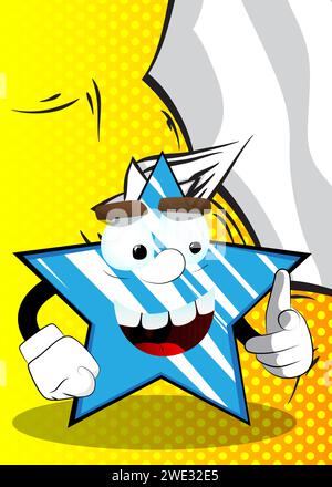 Star pointing at the viewer with his hand. Funny and cute cartoon ...